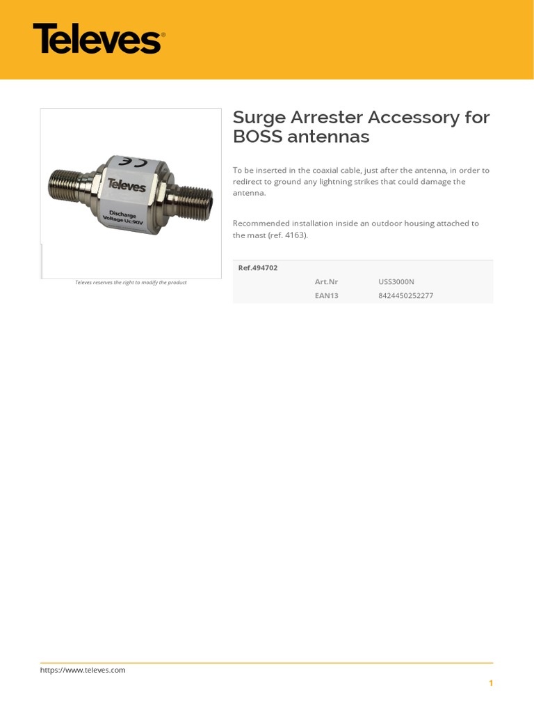 Surge Protector (Ref.494702) | PDF | Technology & Engineering