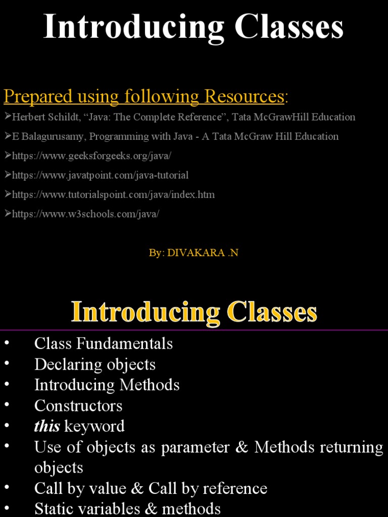 3 Object Oriented Programming Using Java Introducing Classes Pdf