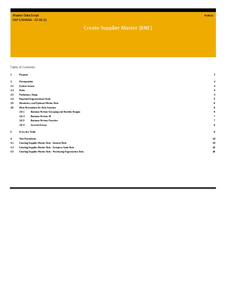 Create Supplier Master | PDF