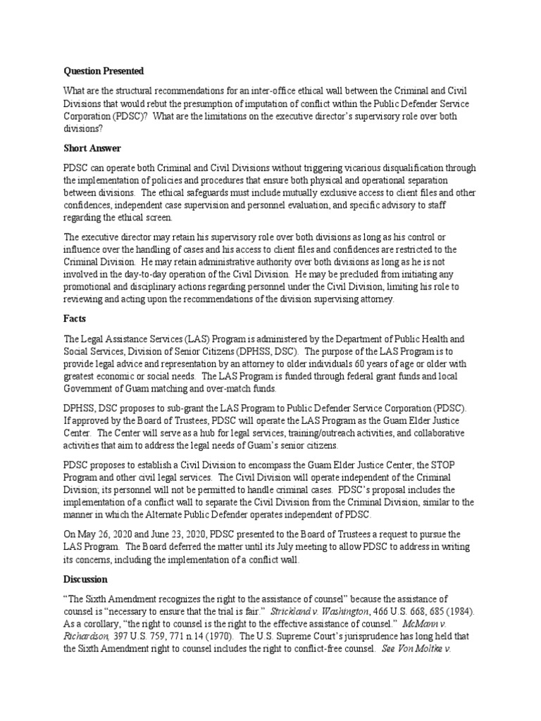 Legal Ethics for Public Defenders | PDF