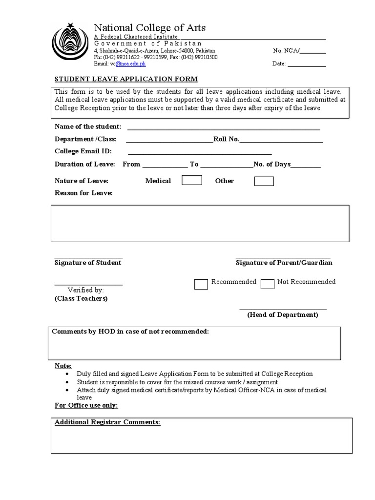student-leave-form-27-4-23 | PDF