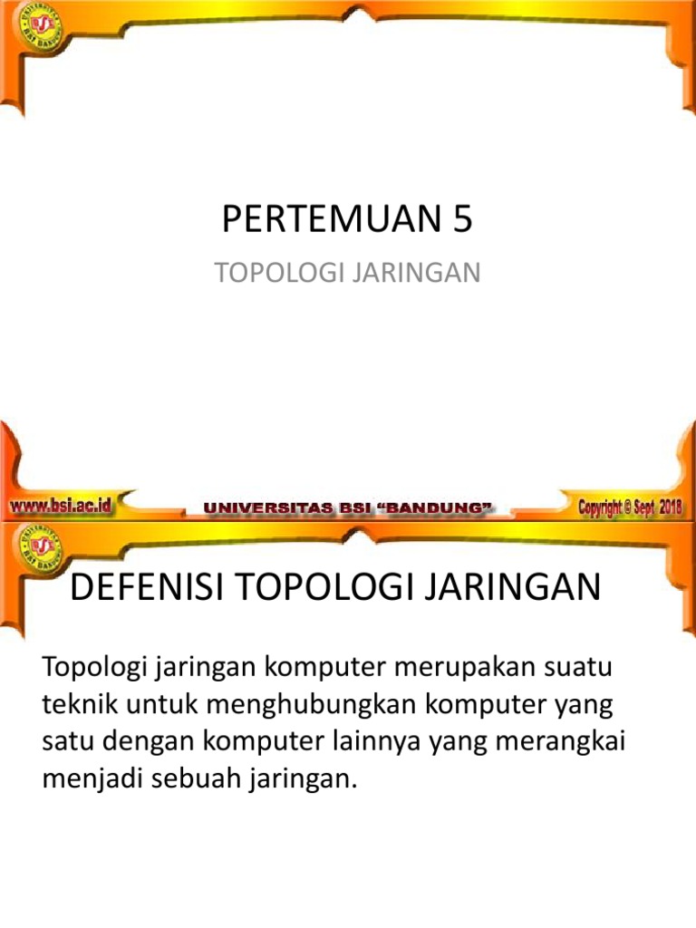 Pertemuan 5: Topologi Jaringan | PDF