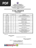 Grade 2 Class Program 2024 2025 | PDF | Learning | Behavior Modification