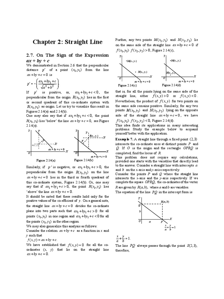 Chapter 2 Straight Line 1 | PDF