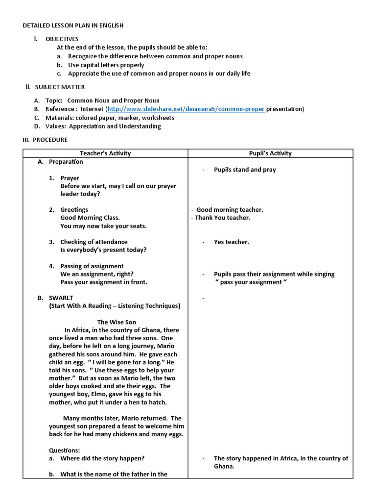 Noun Lesson Plan | PDF | Noun | Lesson Plan Noun Lesson Plan | PDF | Noun | Lesson Plan