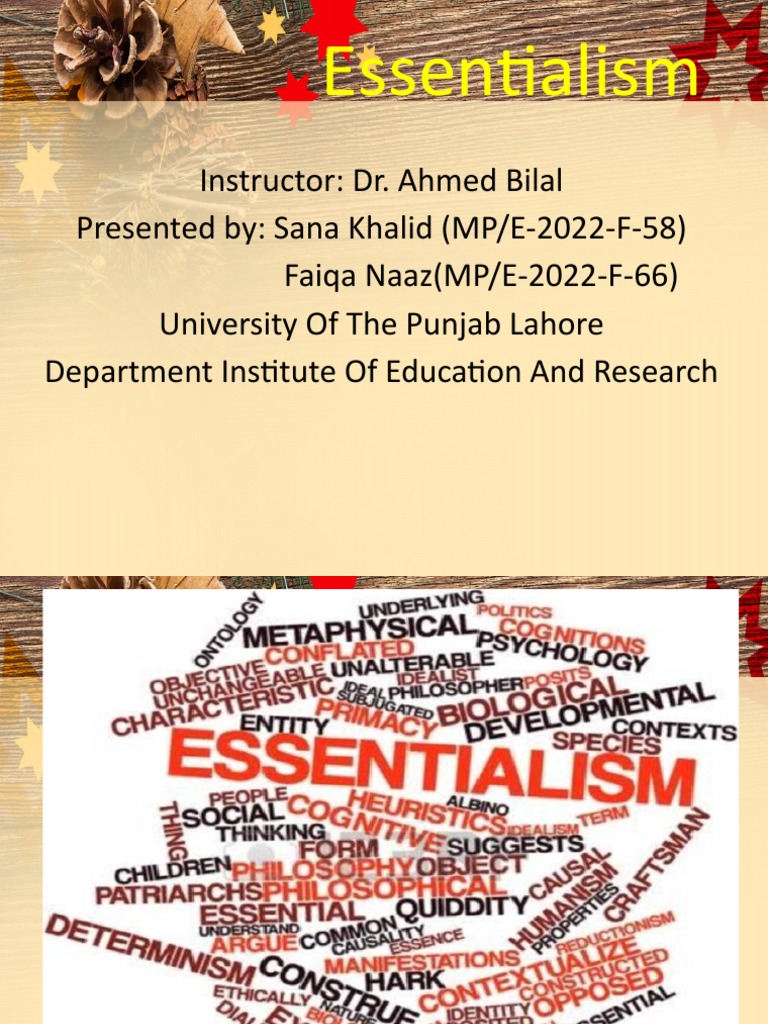 Essentialism | PDF | Essentialism | Curriculum