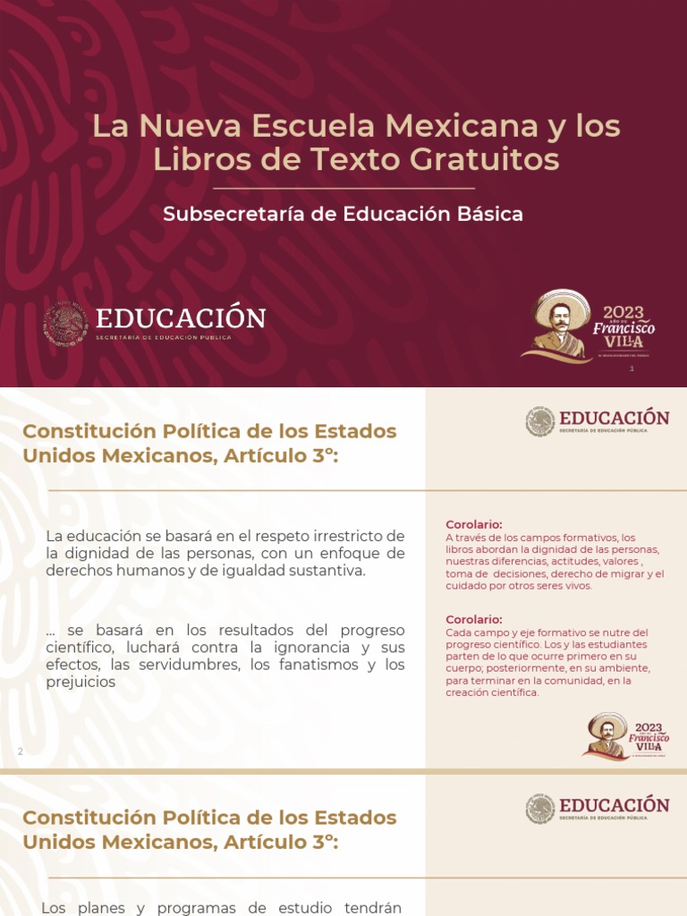 La Nueva Escuela Mexicana y Los Libros de Texto Gratuitos | PDF