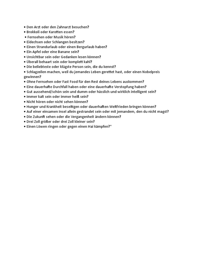 Was Würdest Du Lieber... | PDF