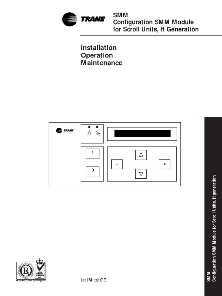SMM Configuration SMM Module For Scroll Units, H Generation: L IM GB | PDF