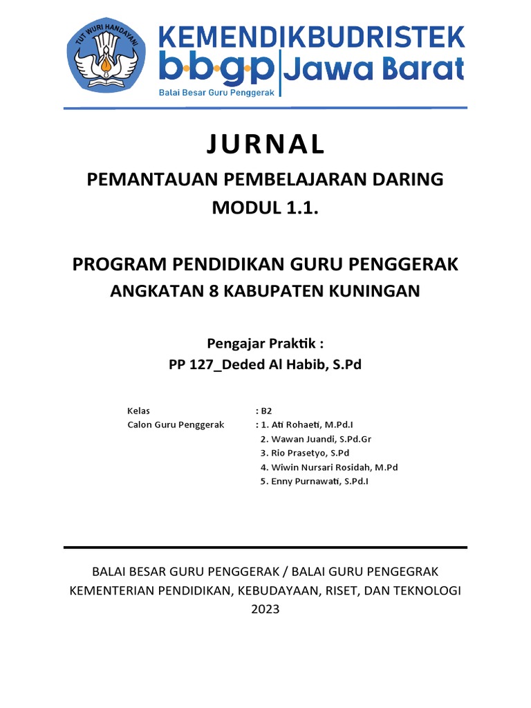 Jurnal Pembelajaran Daring CGP | PDF | Karier & Perkembangan