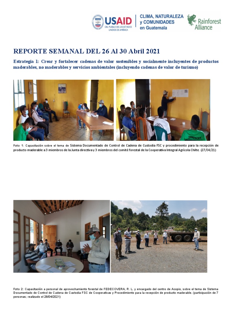 Weekly Report CNCG 26 Al 30 de Abril | PDF