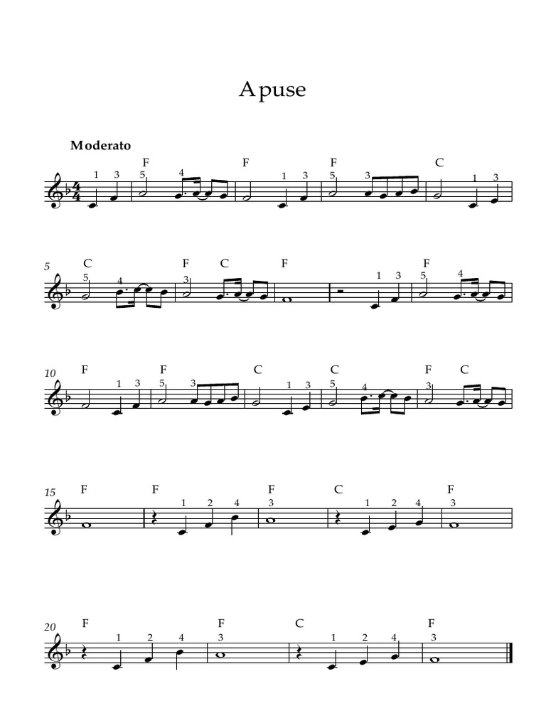 Apuse - Full Score | PDF