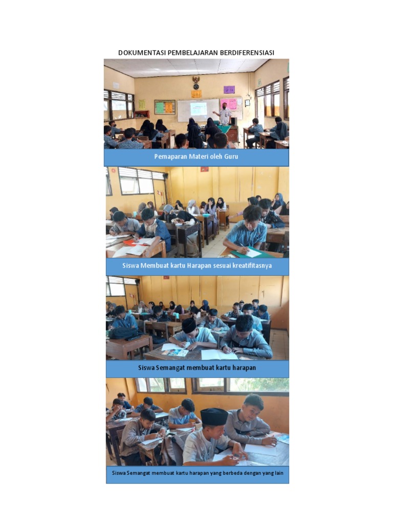Dokumentasi Pembelajaran Berdiferensiasi | PDF