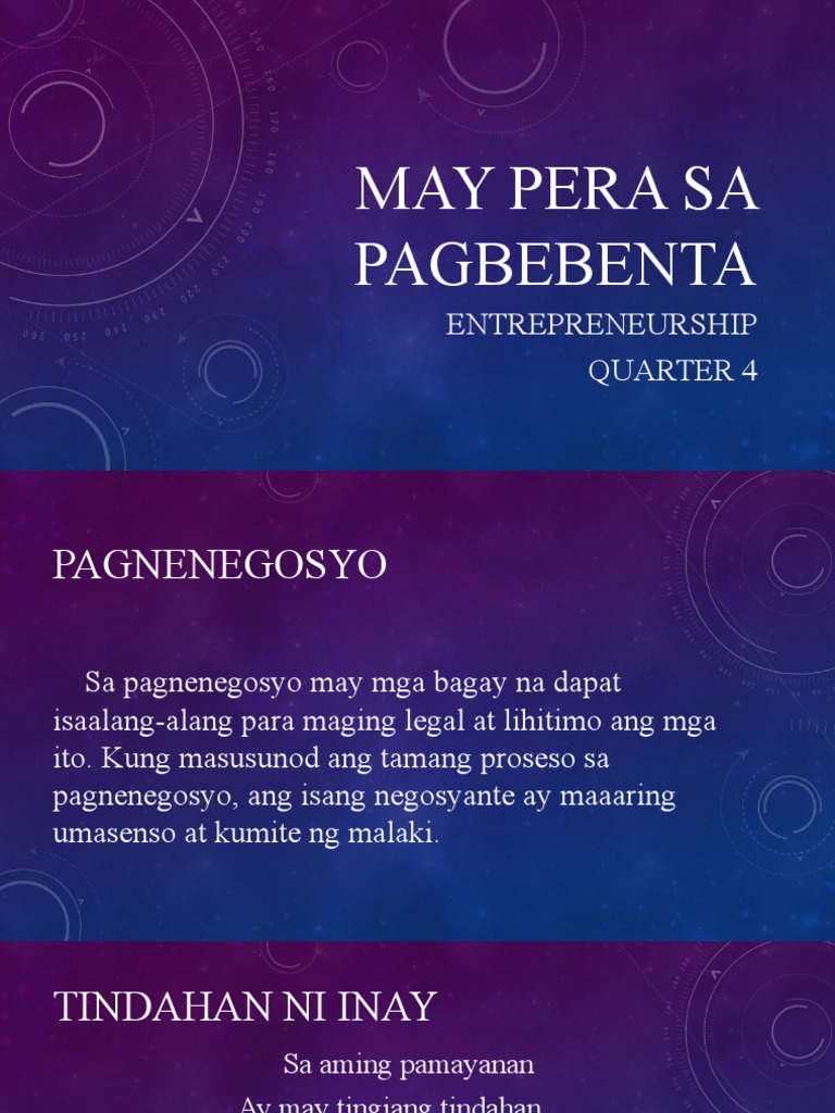 May Pera Sa Pagbebenta | PDF