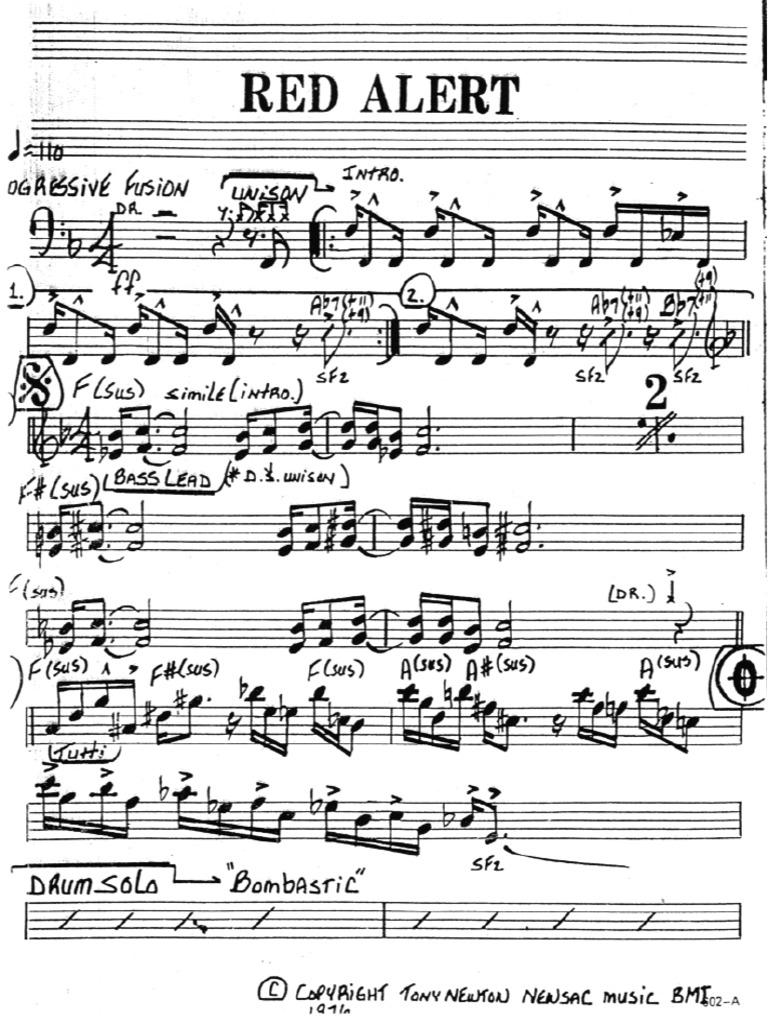Tony Williams-Red Alert-SheetMusicDrive | PDF