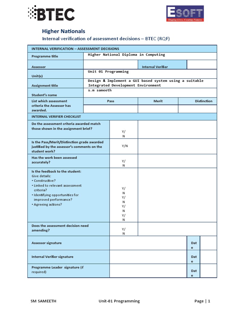 Unit-01 Programming Assignment Sameeth Esoft Metro Campus | PDF