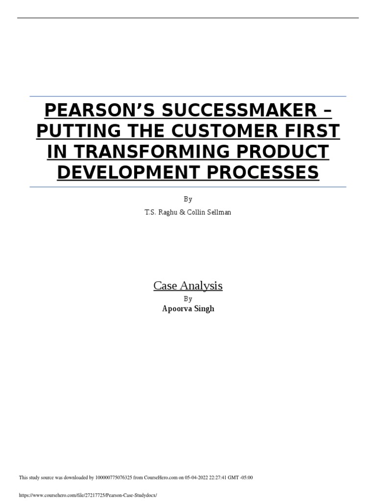 Pearson Case Study | PDF