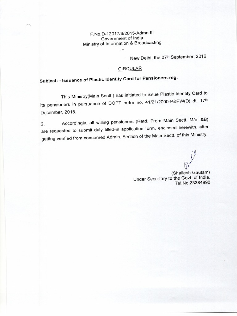 Pensioner I.card | PDF