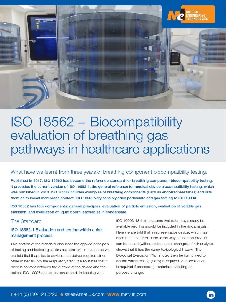 MET ISO 18562 Testing Laboratory | PDF | Volatile Organic Compound | Gases