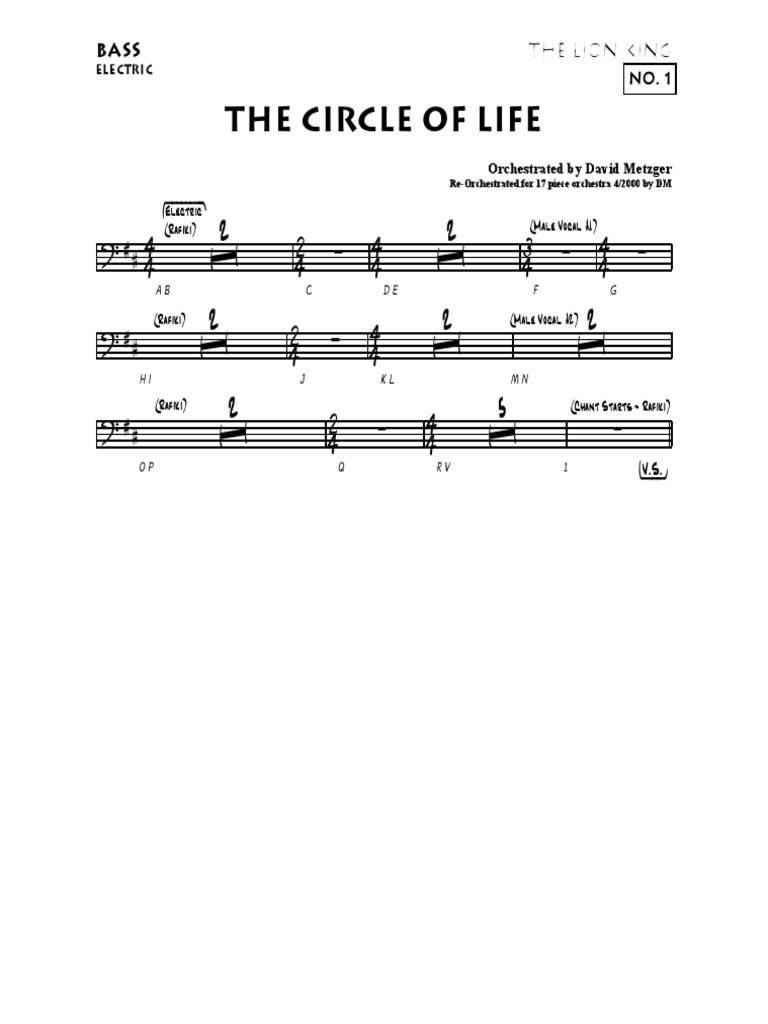 The Lion King - Bass | PDF