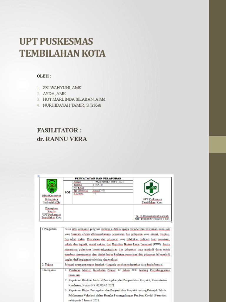 UPT PUSKESMAS TEMBILAHAN KOTA | PDF