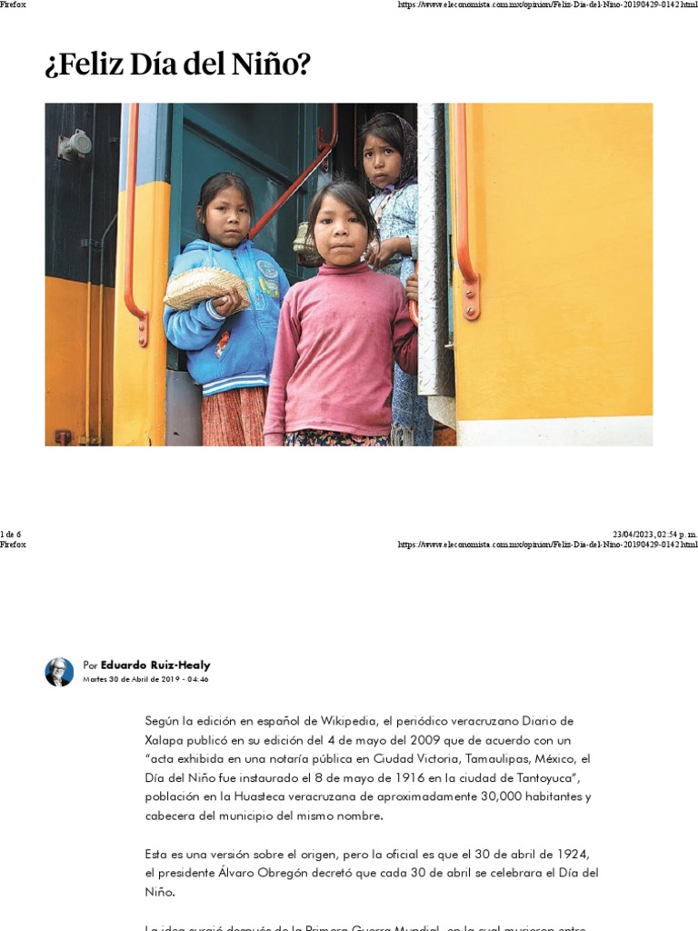 ¿Feliz Día Del Niño | PDF