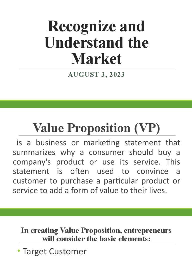 Recognize and Understand The Market | PDF | Market Segmentation | Marketing