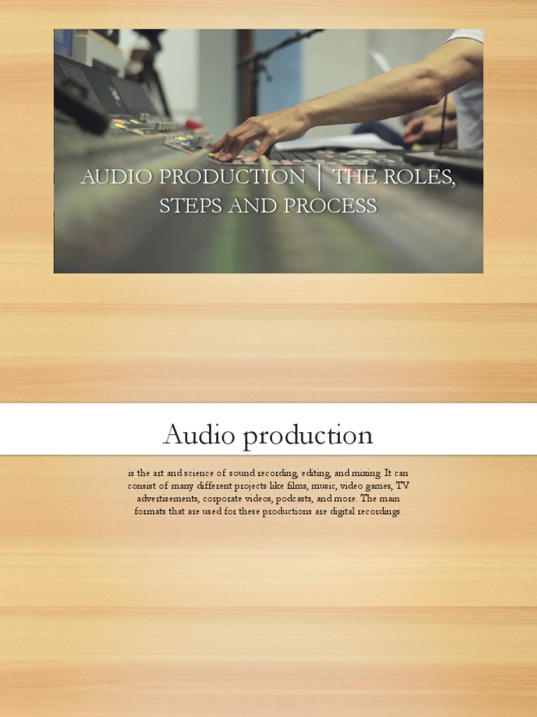 Audio Production | PDF | Art | Technology & Engineering