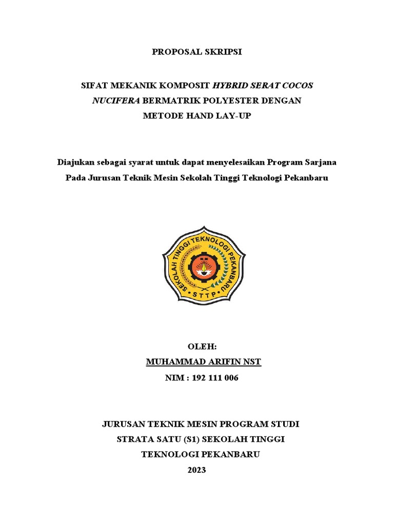 Proposal Arifin | PDF
