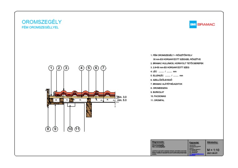 Bramac Hullamos Cserep Oromszegely Fem | PDF