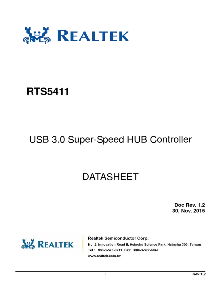 RTS5411 USB 3.0 Hub Controller Datasheet | PDF | Usb | Electronics