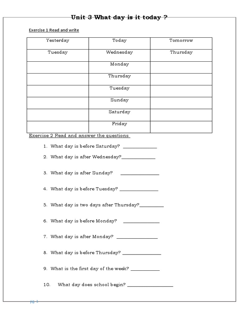 Unit 3 | PDF | Workweek And Weekend