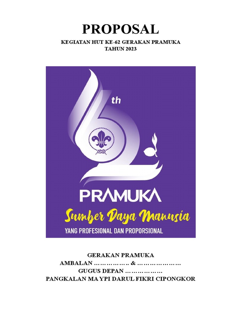 Proposal Hut Pramuka 2023 | PDF