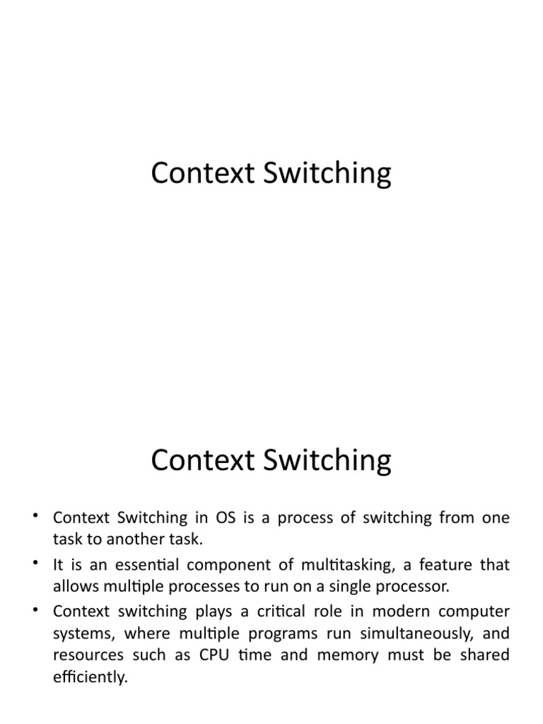 Context Switching | PDF