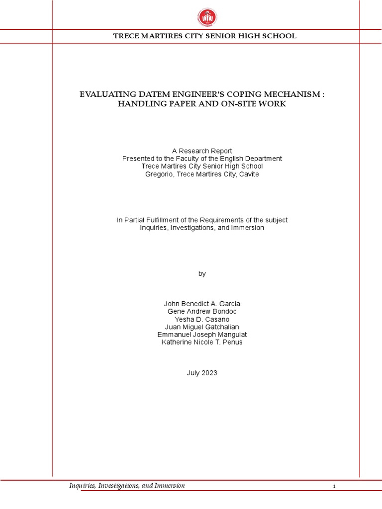 Final Paper - 3i's (Soft Bind) - 1 | PDF | Occupational Stress | Qualitative Research