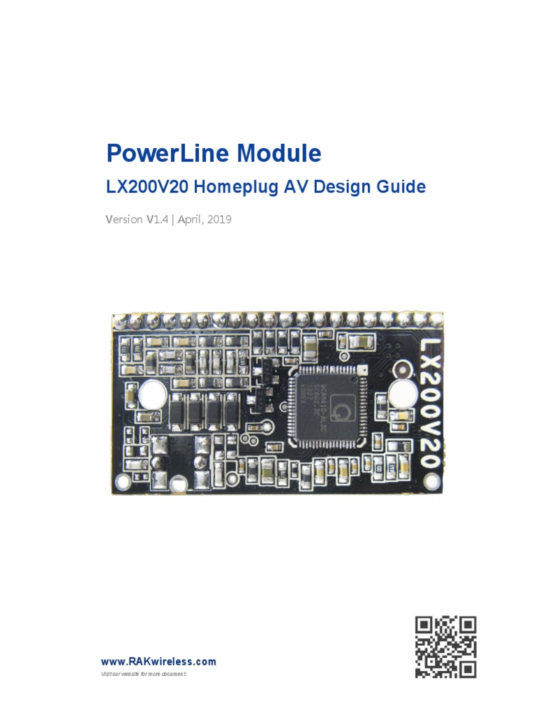 LX200V20 Homeplug AV Powerline Module Design Guide V1.4 | PDF