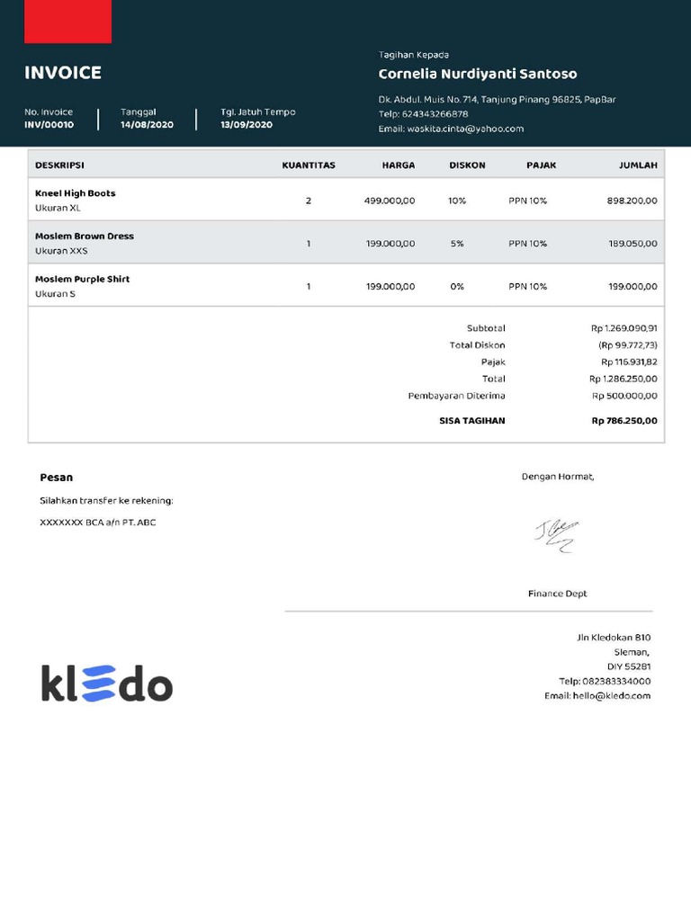Contoh invoice | PDF