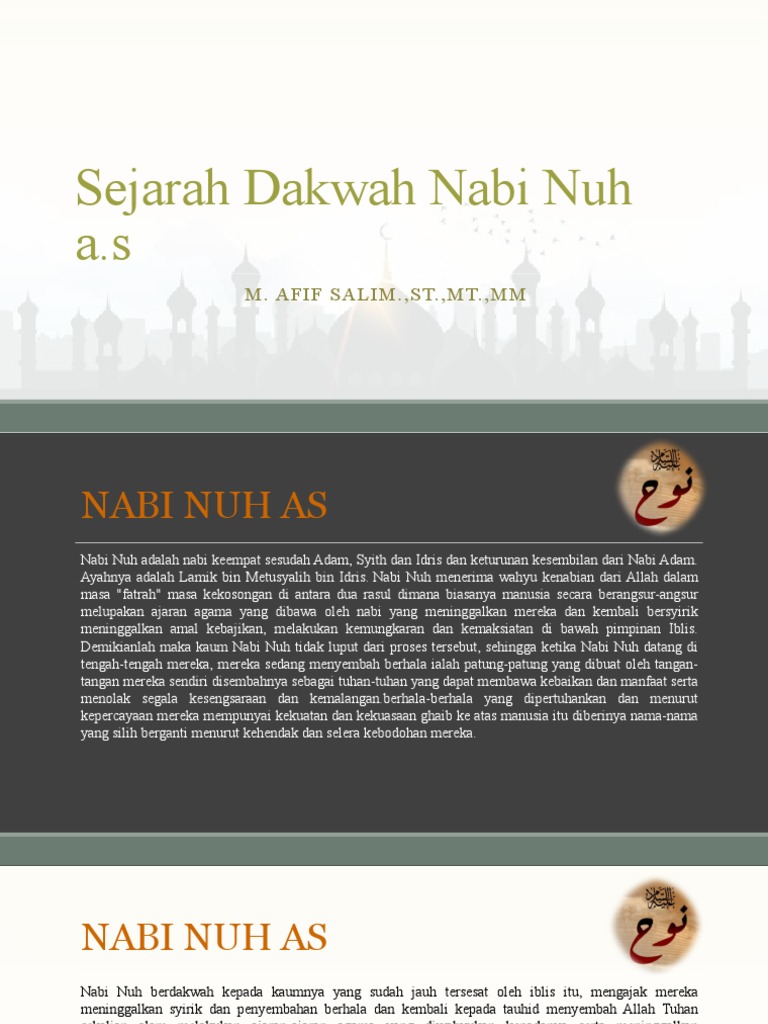 Sejarah Dakwah Nabi Nuh A.S | PDF