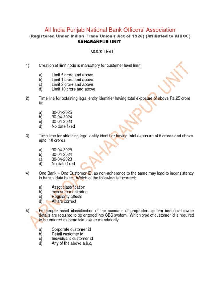 7 Mock Test 2023 | PDF