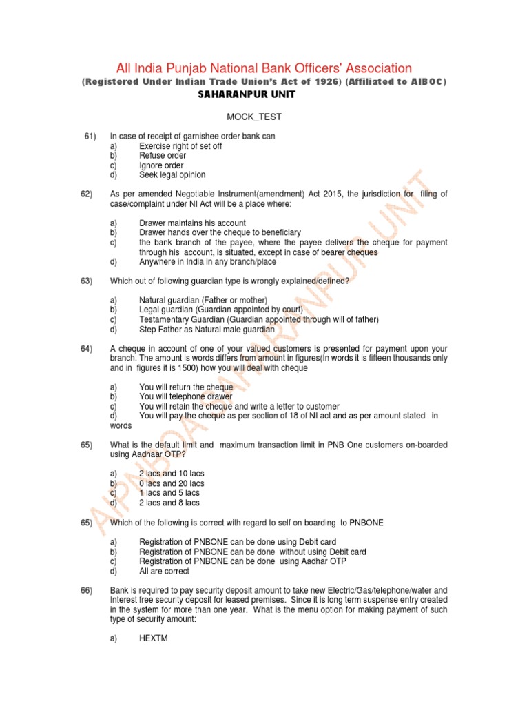 6 - Mock Test - 2023 | PDF