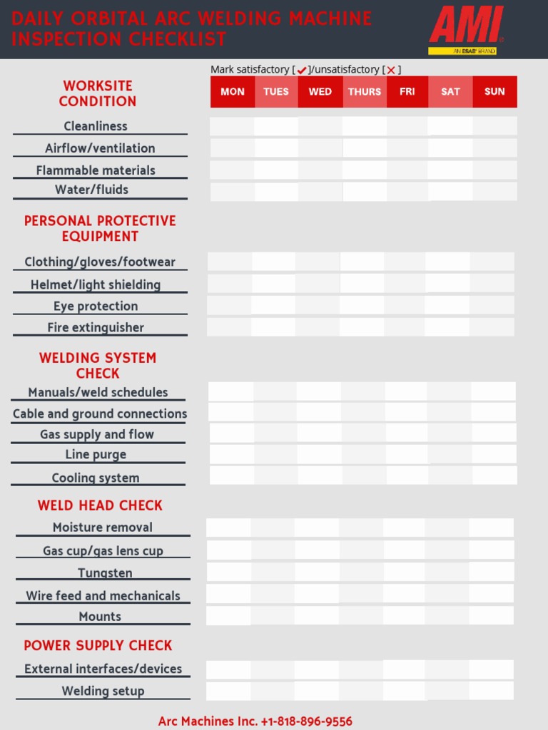 Arc-Welding-Checklist-4 | PDF