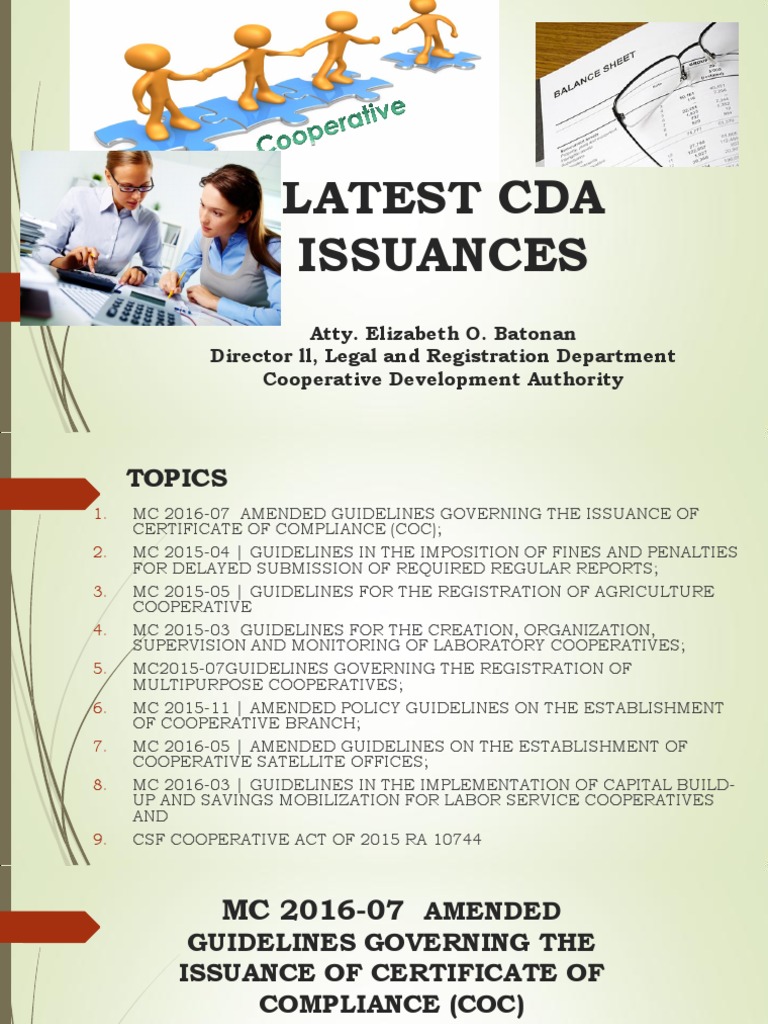 Latest Cda Issuances | PDF | Audit | Financial Audit