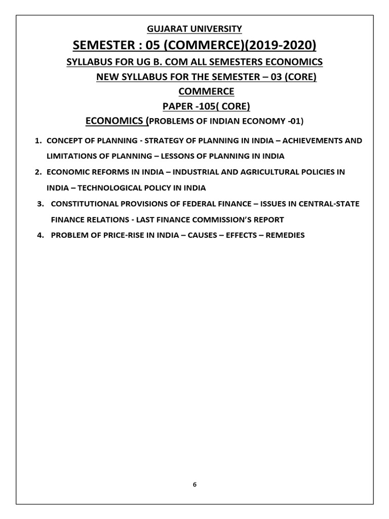 B. Com Sem-6 | PDF