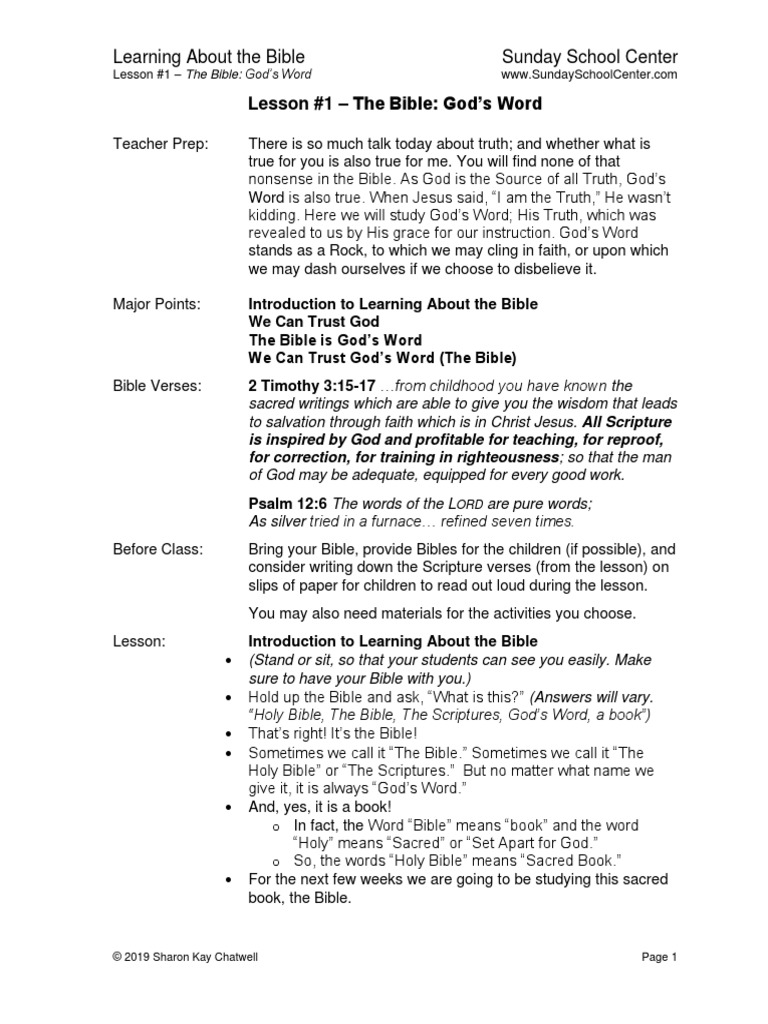 God's Word | PDF | Bible | God