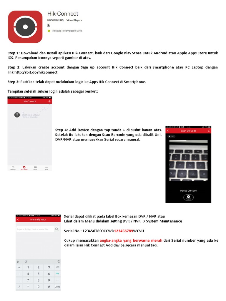 Cara Setting Hik Connect | PDF