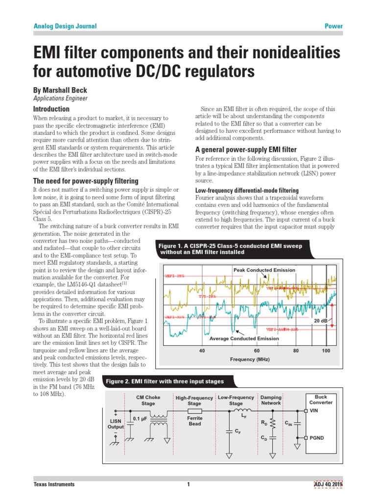 EMI Filter DC-DC Regulators | PDF
