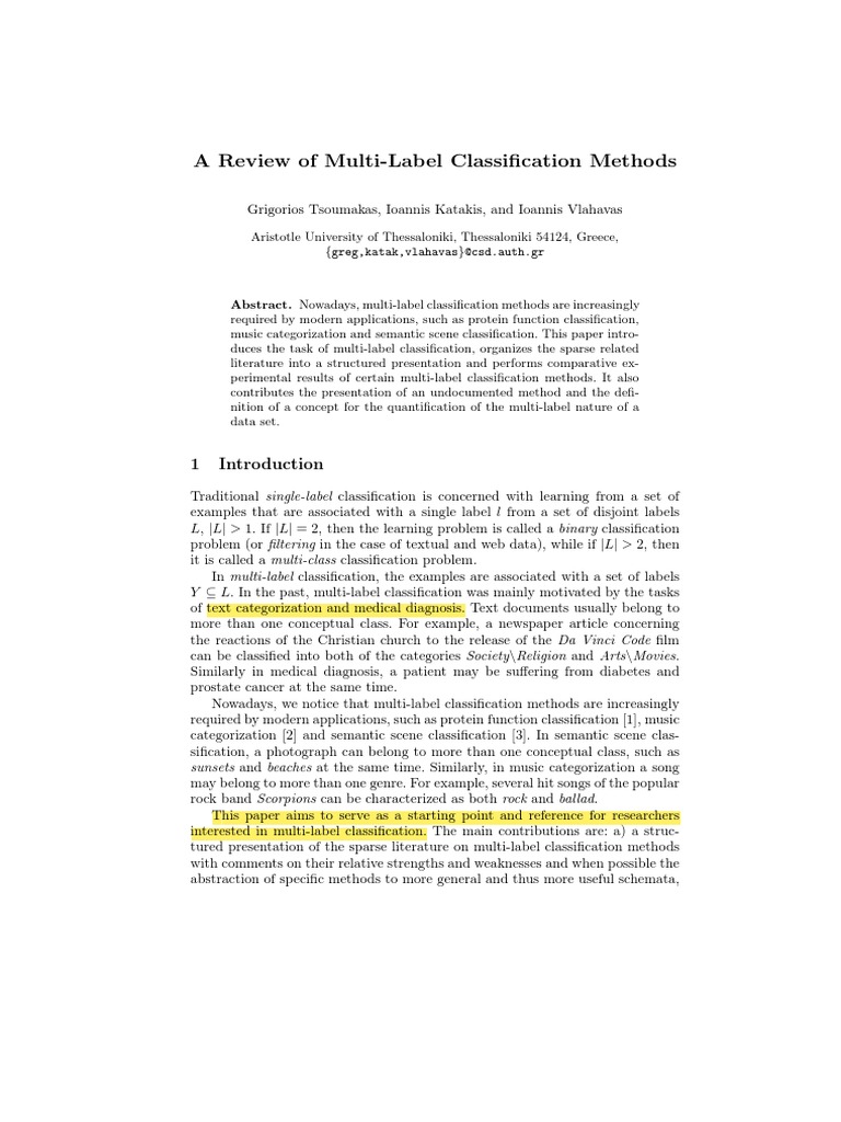 A Review of Multi Label Classification M | PDF
