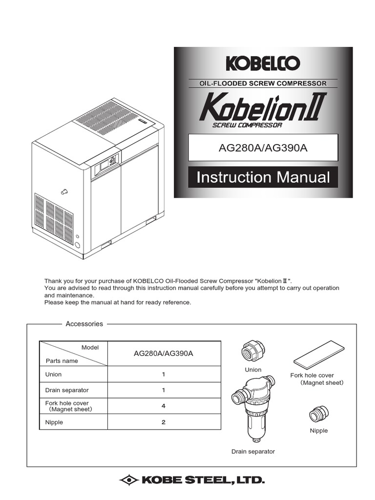KobelionII-AG280-390A Instruction Manual (English) [4G50ZC4571P1-01] | PDF