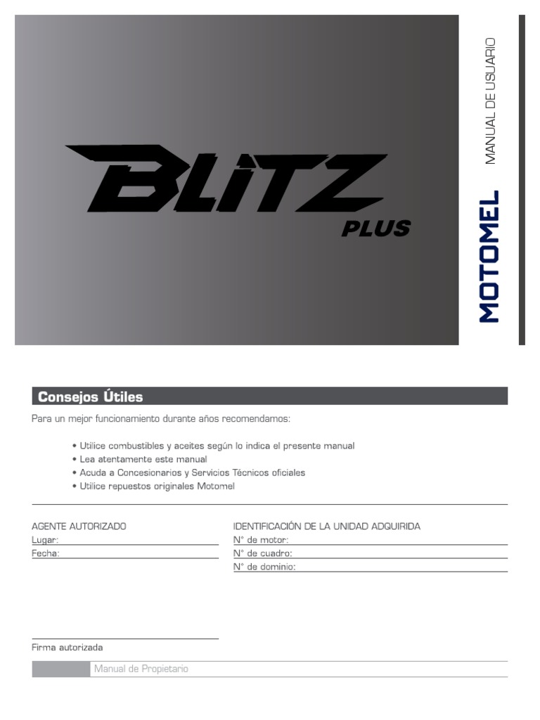Manual de Usuario Blitz Plus | PDF