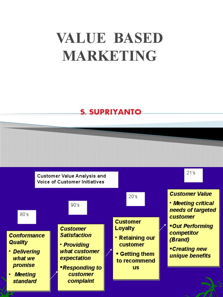 Value Based Marketing | PDF